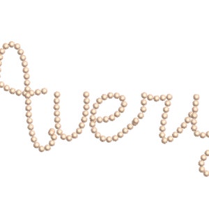 Awesome Pearl Stitch Script Handwritten Cursive Font Alphabet Machine ...