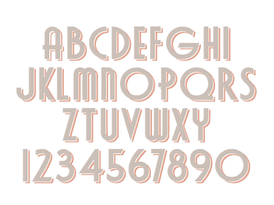 Modern Monogram Drop Shadow Font Duo Font Machine Embroidery Design ...