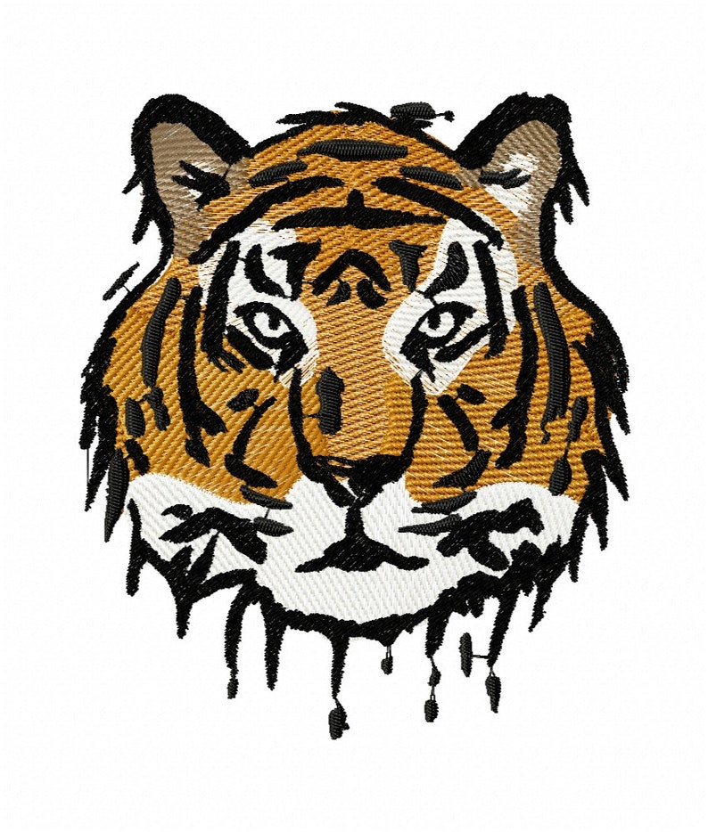 Light Stitch Tiger Drawing Light Sketch Stitch Machine - Etsy