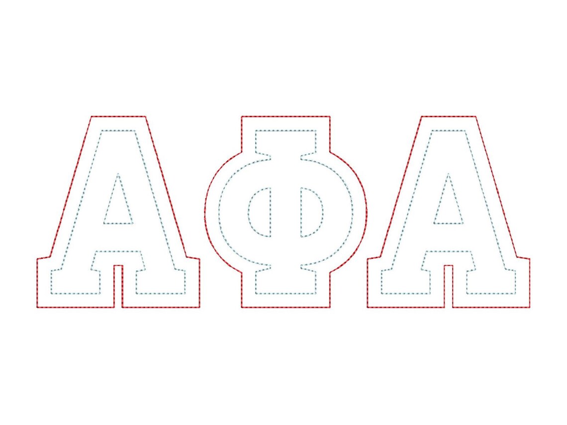 Simple GREEK Outline FONT Raggedy Edge Applique Greek Alphabet - Etsy