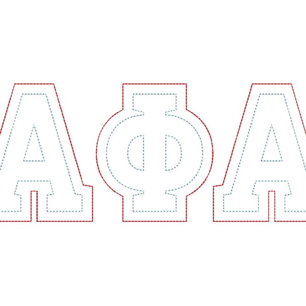 Greek Machine Applique Font - Etsy