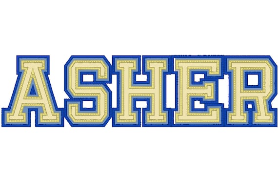 Sport Two Layer Appliqué Font Double Outline and Top Stitch - Etsy