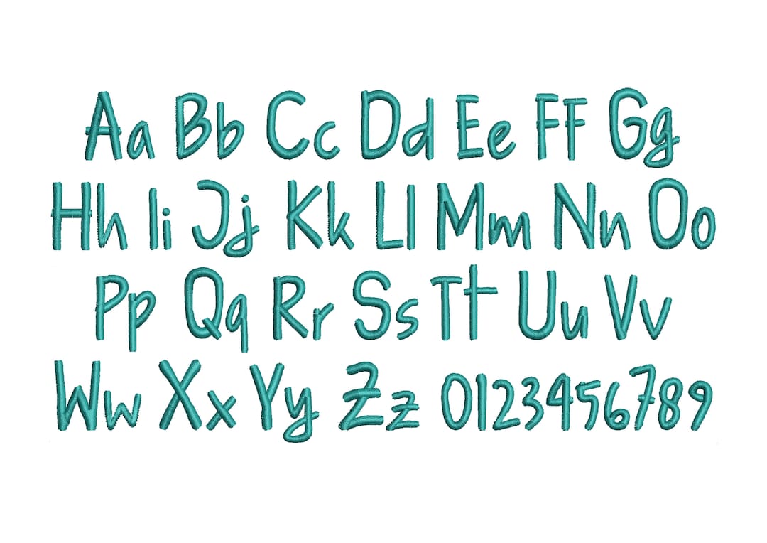 Christmas Stocking Satin Stitch Handwritten Font Alphabet Machine ...