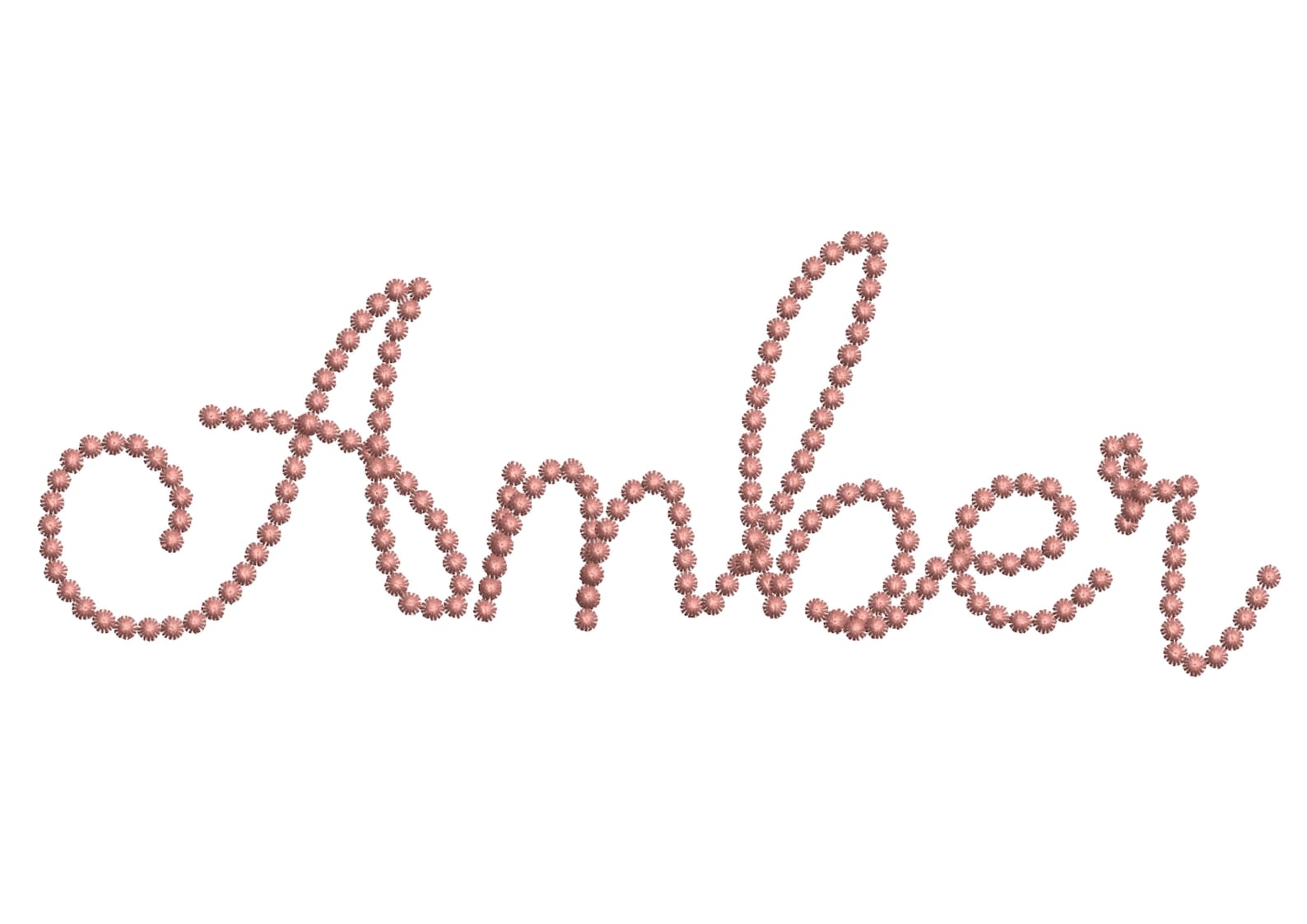 Pearl Stitch Script Handwritten Cursive Font Alphabet Machine ...