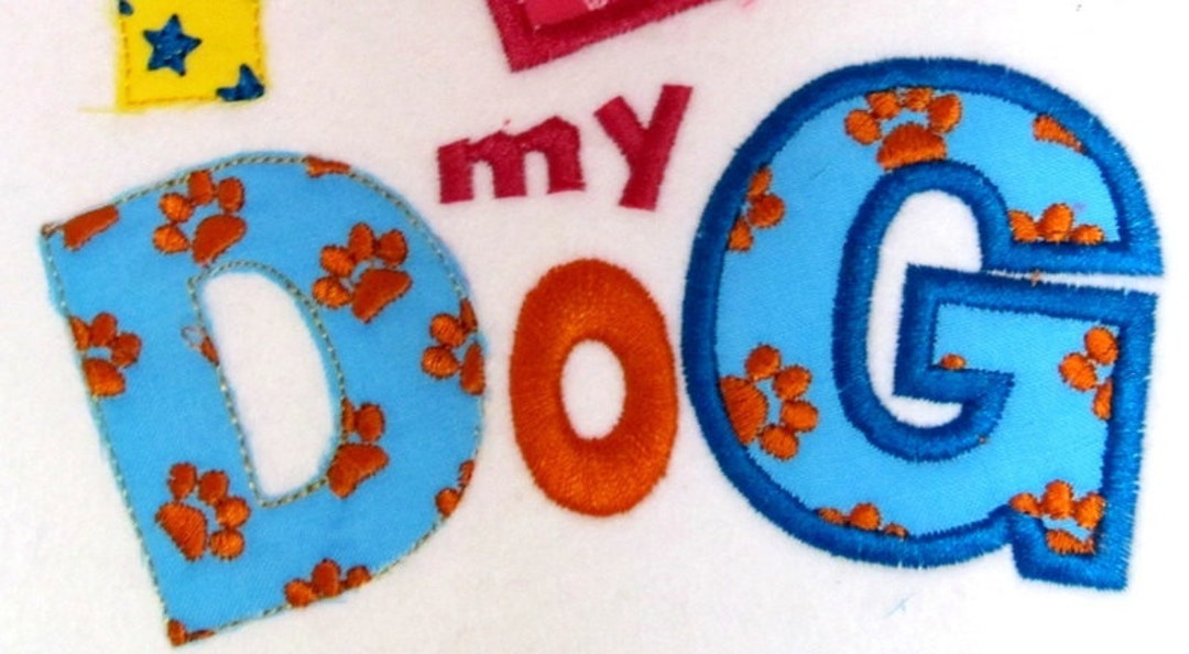 Puppy Paw Font Applique Machine Embroidery Designs Capital Letters and ...
