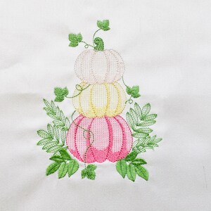 Light Stitch Floral Pumpkin Stack of 3 Pumpkins Flower Farm Fall ...
