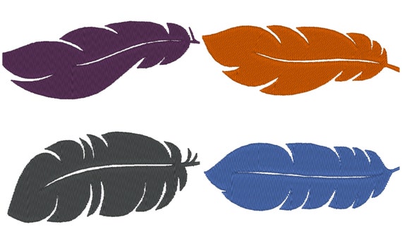 Feather 4 Types SET of 4 Feather Fill Stitch Machine | Etsy