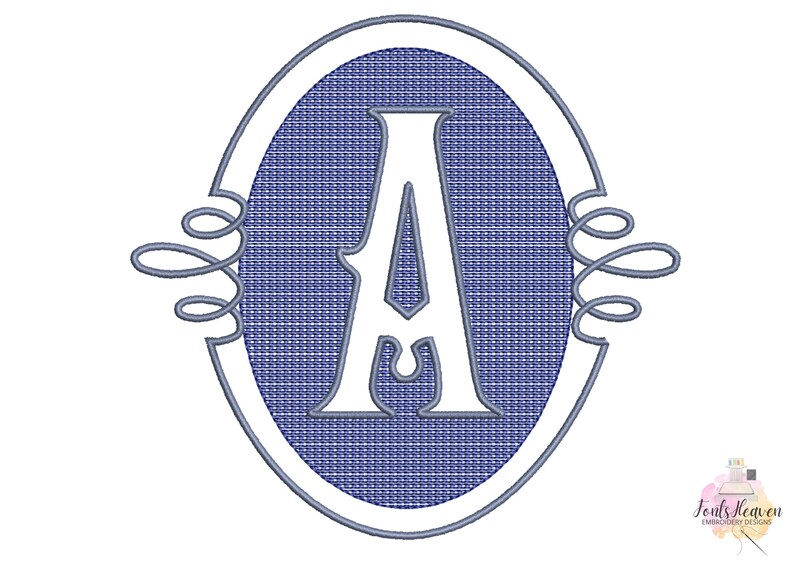 Embossed Monogram Terry Towel Machine Embroidery Designs A-Z - Etsy