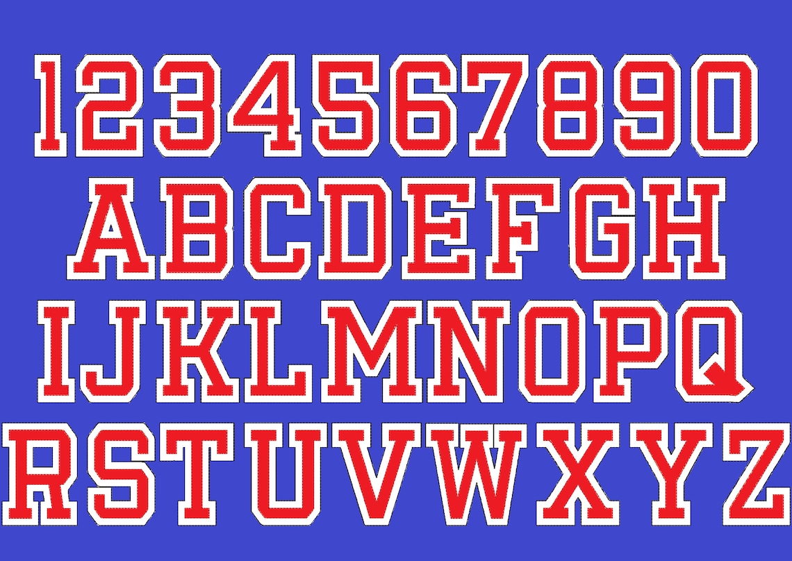 Double Layer Applique Font Bean Stitch Outline Mini Sport Collegiate ...