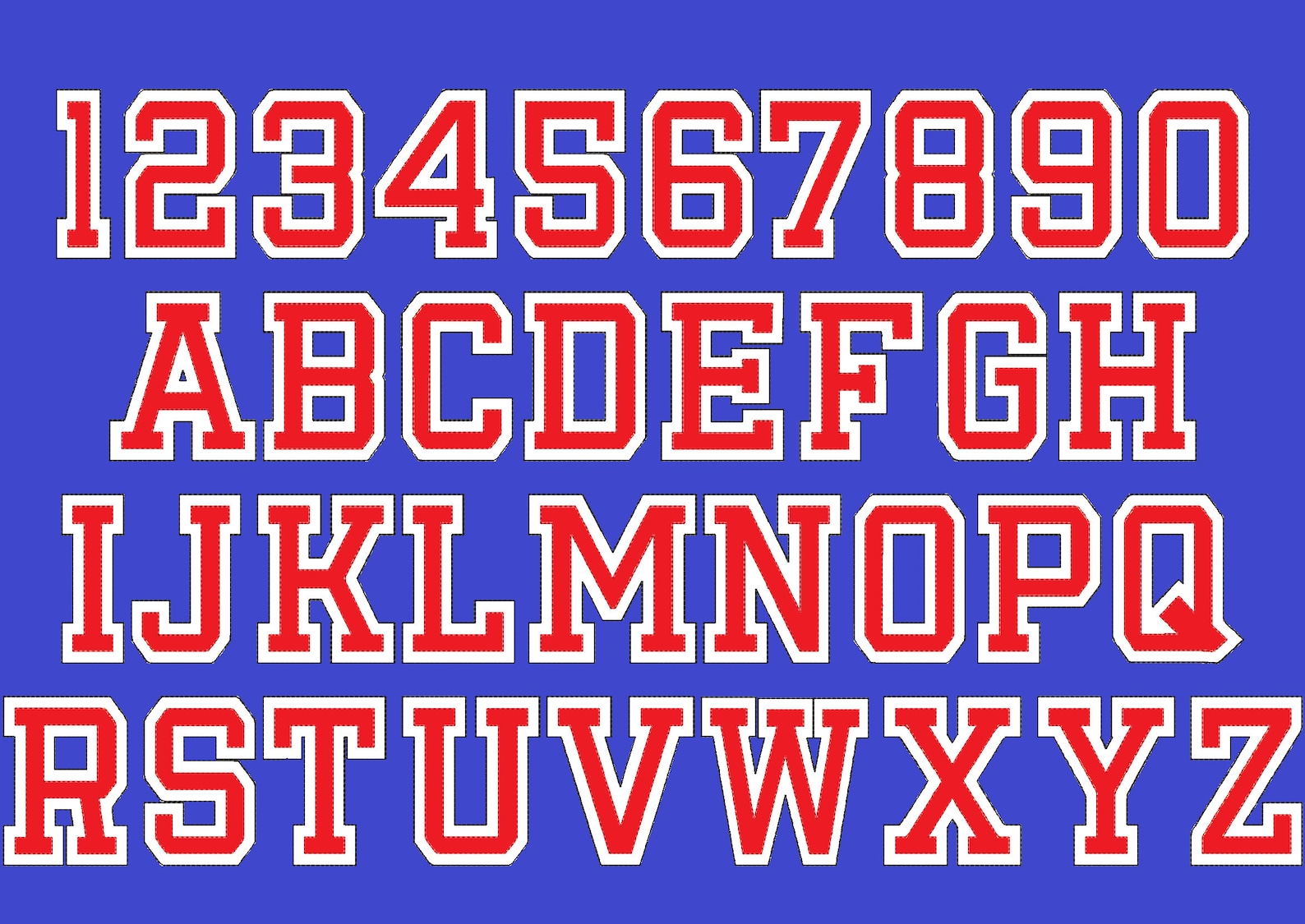 Double Layer Applique Font Bean Stitch Outline Mini Sport Collegiate ...