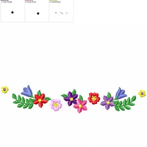 Encanto Colorful Floral Border Monogram Girl Baby Name Edge Frame With ...