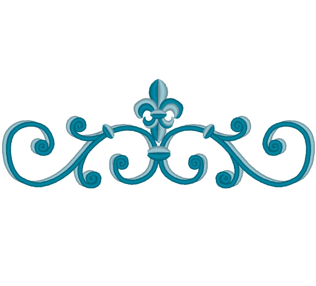 Vintage Fleur De Lis Calligraphic Border Corner Decoration Wedding Gift ...