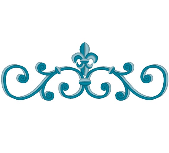 Vintage Fleur De Lis Calligraphic Border Corner Decoration | Etsy
