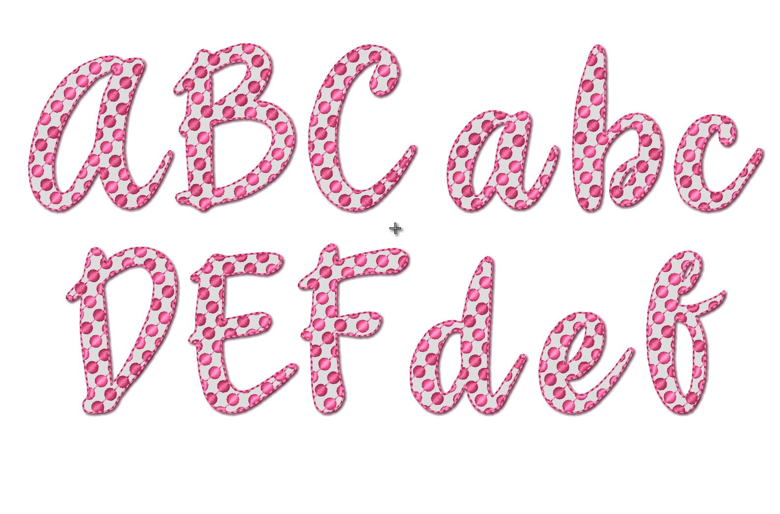 Minnie Mouse Polka DOT Calligraphy Font Light Sketch Outline | Etsy