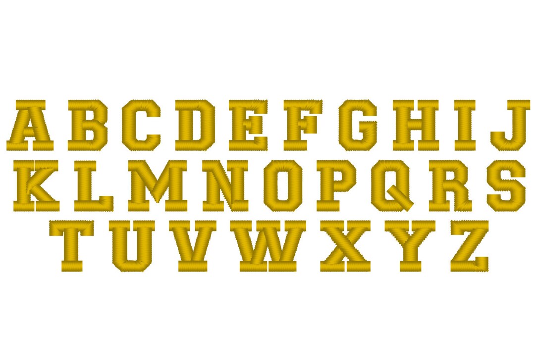 Sport, Collegiate, Athletic Mini Font Machine Embroidery Designs - Many ...