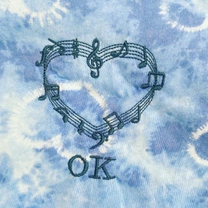 Music Love, Music Lover Monogram Heart Frame and Musical Notes, Machine ...