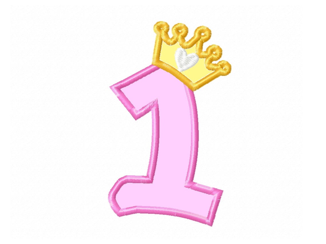 Princess Crown Birthday Number 1 ONE Baby Girl T-shirt Onesie Bib Party ...