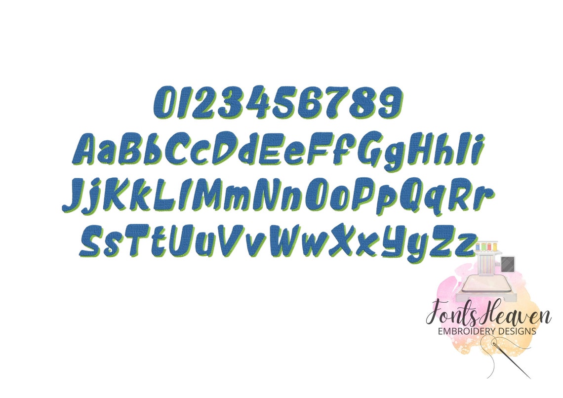 Good Vibes Retro Groovy Hippie Shadow Font Alphabet Machine Embroidery ...