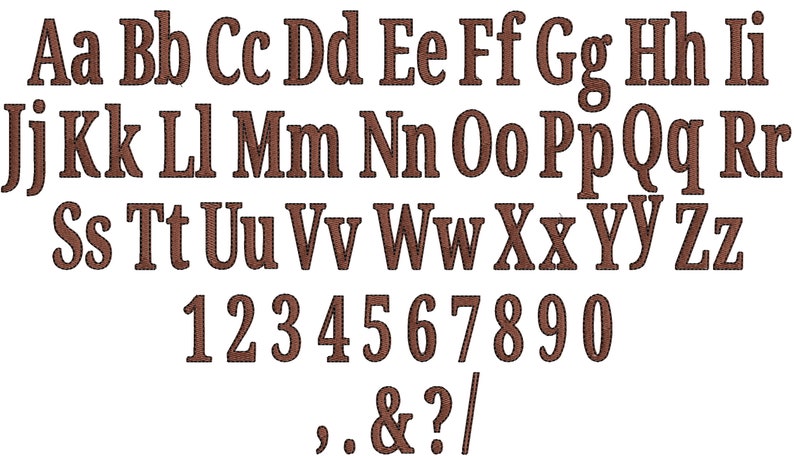 Block Font Monogram Alphabet With Outline Machine Embroidery - Etsy