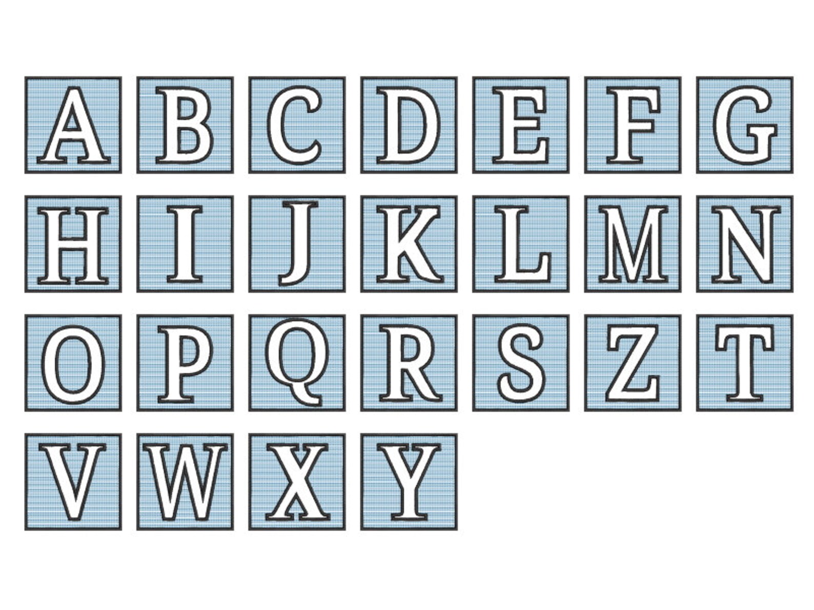 Embossed Square Shape Monogram Towel Machine Embroidery Designs A-Z ...