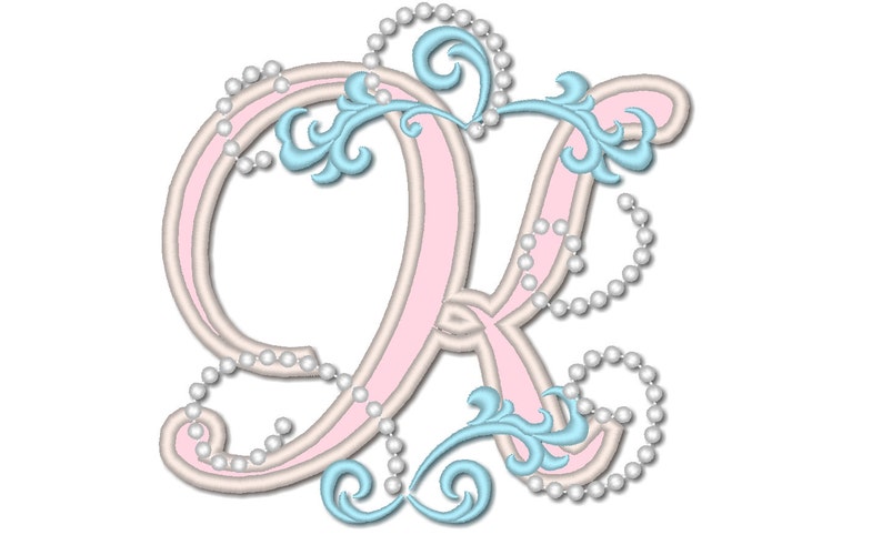Frozen alphabet letter K swirly ice princess monogram only K | Etsy