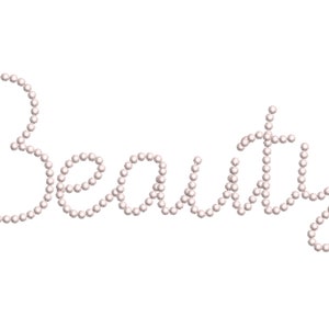 Awesome Pearl Stitch Script Handwritten Cursive Font Alphabet Machine ...