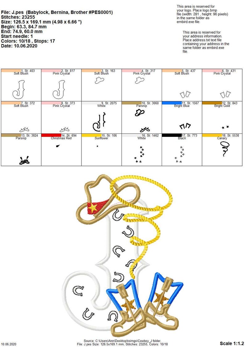 Farm Farmer Cowboy Rodeo Lasso Boots and Hat Applique Letter With ...