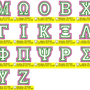 Greek Alphabet Double Two Applique Layers Greek Font, Alphabet, ABC ...