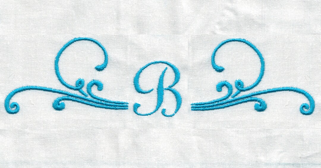 Classic Calligraphy Monogram Border Curl Font Frame Machine Embroidery ...