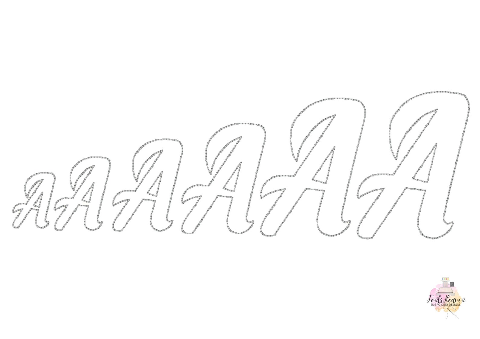 Vintage Retro Handwritten Outline Raggedy Edge Font Alphabet Letters ...
