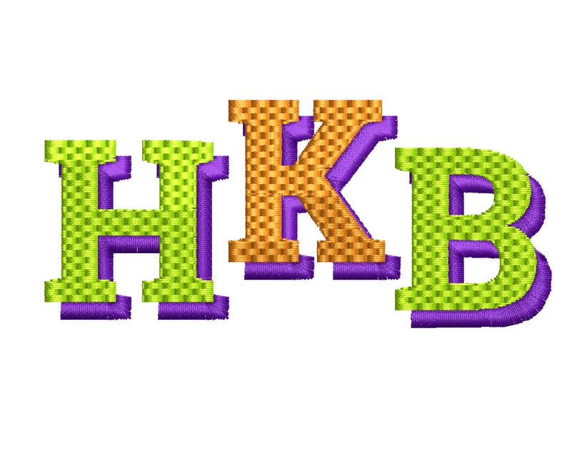 MINI Block Shadow Font Alphabet Monogram Awesome Letters Machine ...