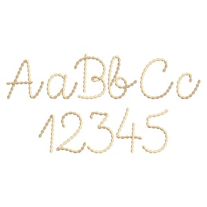 Needlework Script FONT Handwritten Font Hand Stitch Effect Alphabet ...