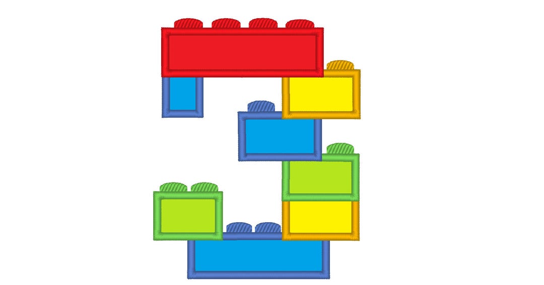 Birthday Number 3 Three, Machine Embroidery Designs Applique in ...