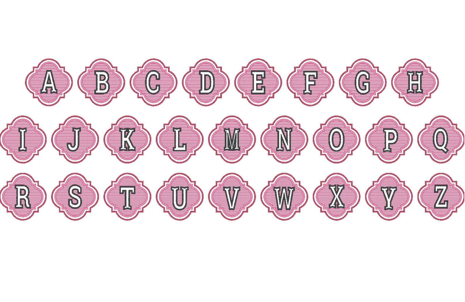 Embossed Monogram Terry Towel Machine Embroidery Designs A-Z - Etsy