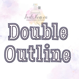 Double Outline Font Alphabet Letters Machine Embroidery Designs in ...
