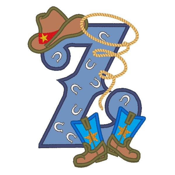 Cowboy Applique - Etsy