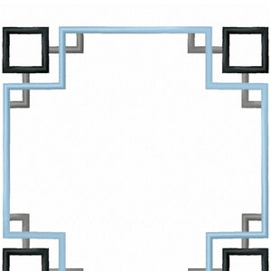 Chinoiserie Square Shape Monogram Frame Machine Embroidery Designs in ...