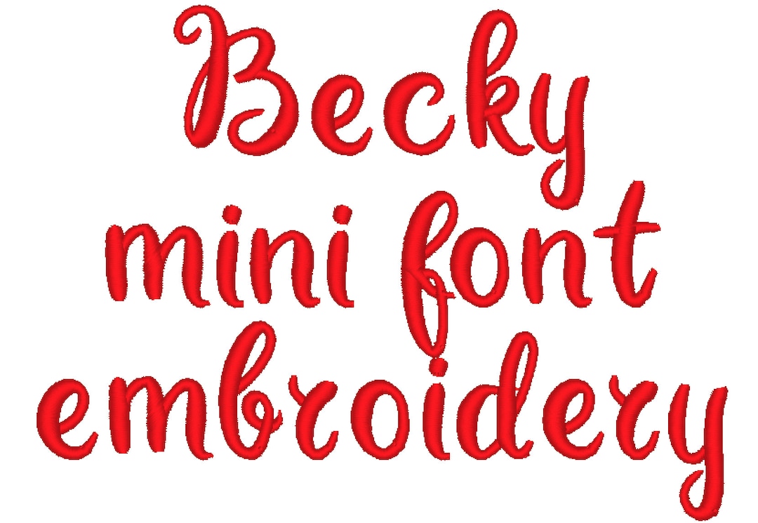 Becky Monogram Satin Stitch Font Machine Embroidery Designs Alphabet ...