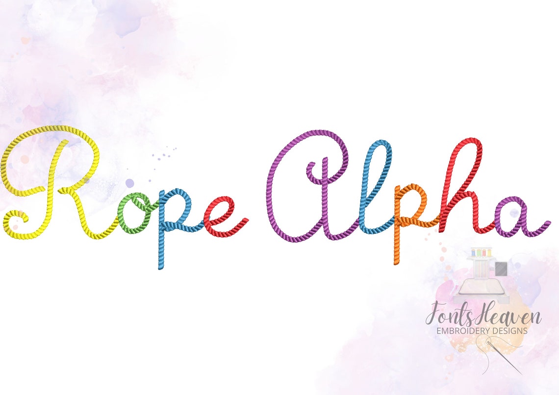 Logan Modern Rope Stitch Nautical Script Hand Written Cursive Font ...