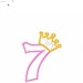 Princess Crown Birthday Number 7 SEVEN Tshirt Kids Party Outfit ...