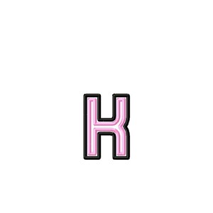 Double Outline Block Font 2 Outlines Satin Stitch Machine Embroidery ...