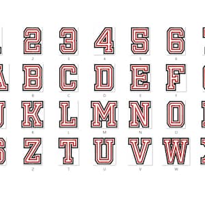 Sport Two Applique Font Double Outline Applique Alphabet Letters ...