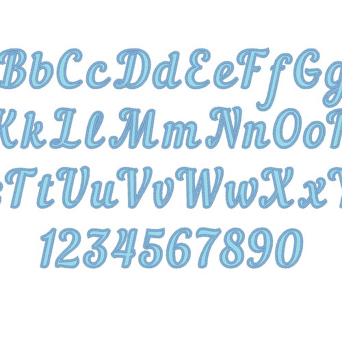 Machine Embroidery Design Casual Cursive Applique Alphabet - Etsy