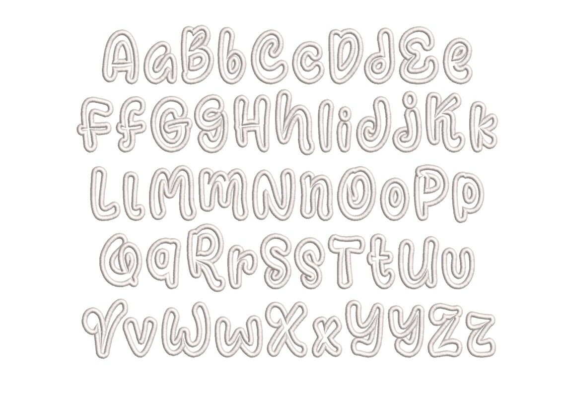 Retro Abigail Handwritten Cursive Font Applique Alphabet - Etsy