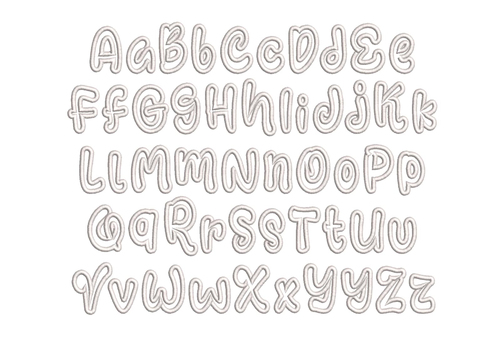 Retro Abigail Handwritten Cursive Font Applique Alphabet - Etsy