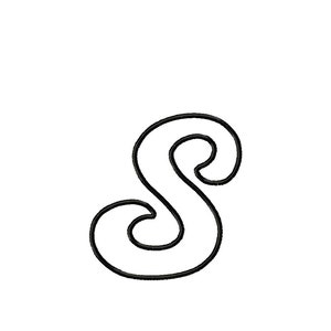 Retro Outline Script Handwritten Cursive Font Alphabet Letters Machine ...