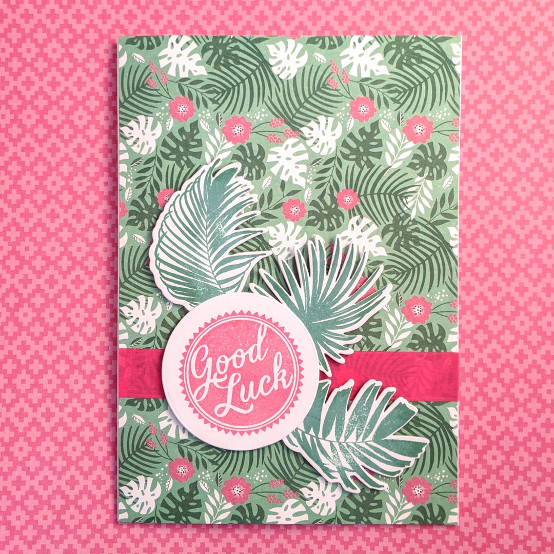 Good Luck Card Jungle Themed With Personalised Envelope - Etsy