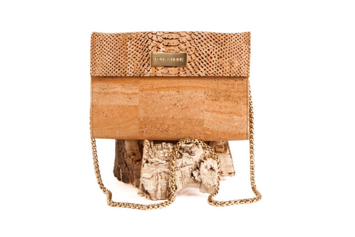 Cork Clutch Handbag Eco Friendly Bag Genuine Cork Purse - Etsy
