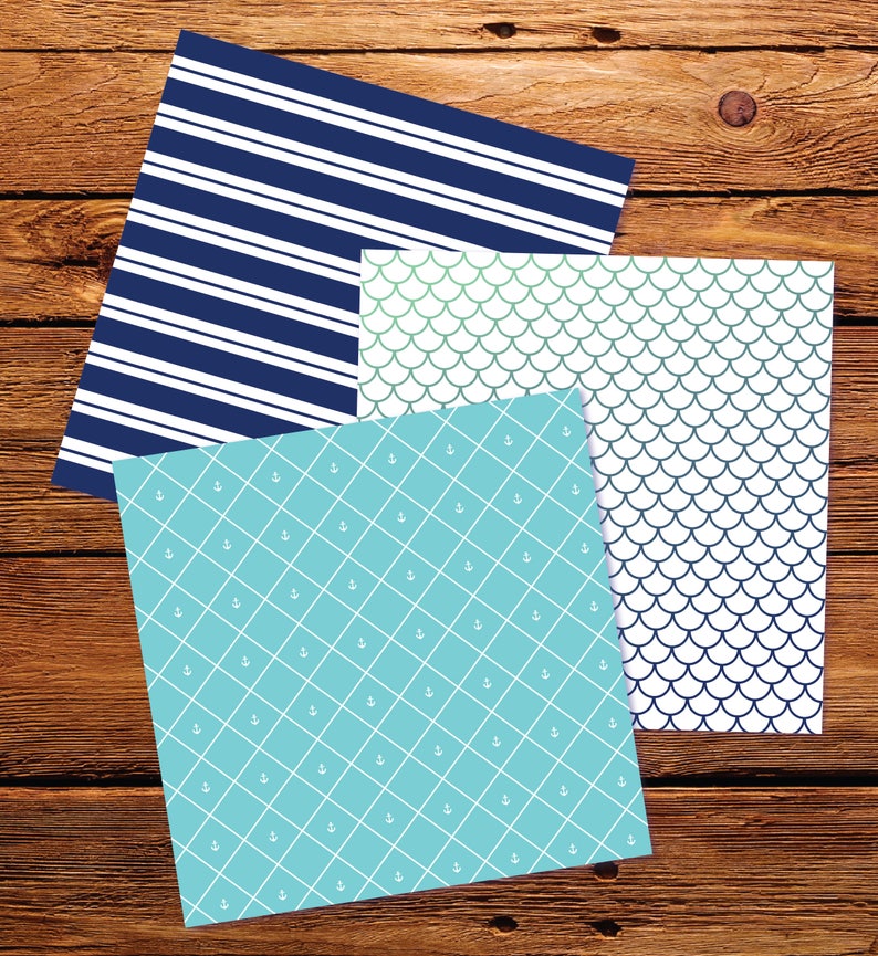 Anchor Digital Paper, Nautical, Polka Dot, Printable, Digital Download ...