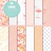Flamingo Digital Paper, Stripe, Polka Dot, Printable, Digital Download ...